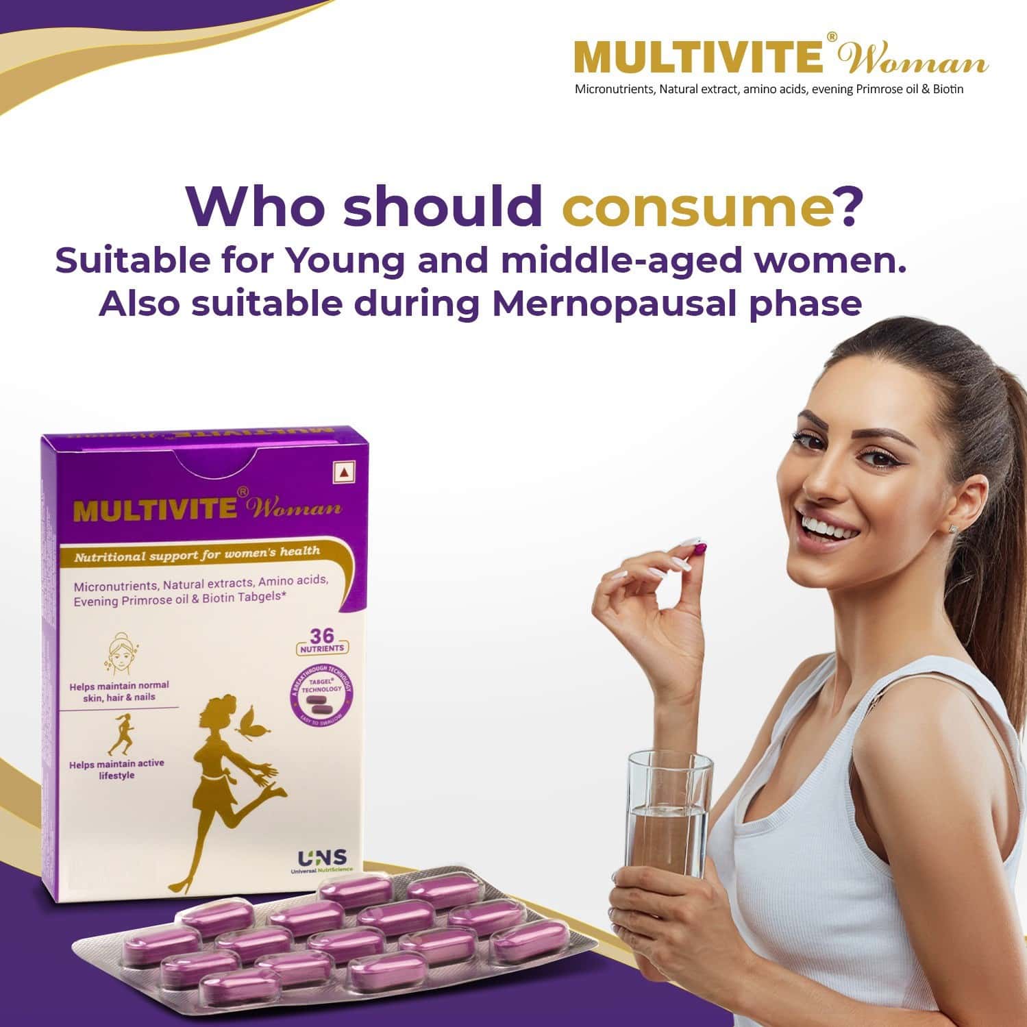 Buy MULTIVITE WOMAN DAILY HEALTH SUPPLEMENT SOFTGELS WITH ESSENTIAL ...
