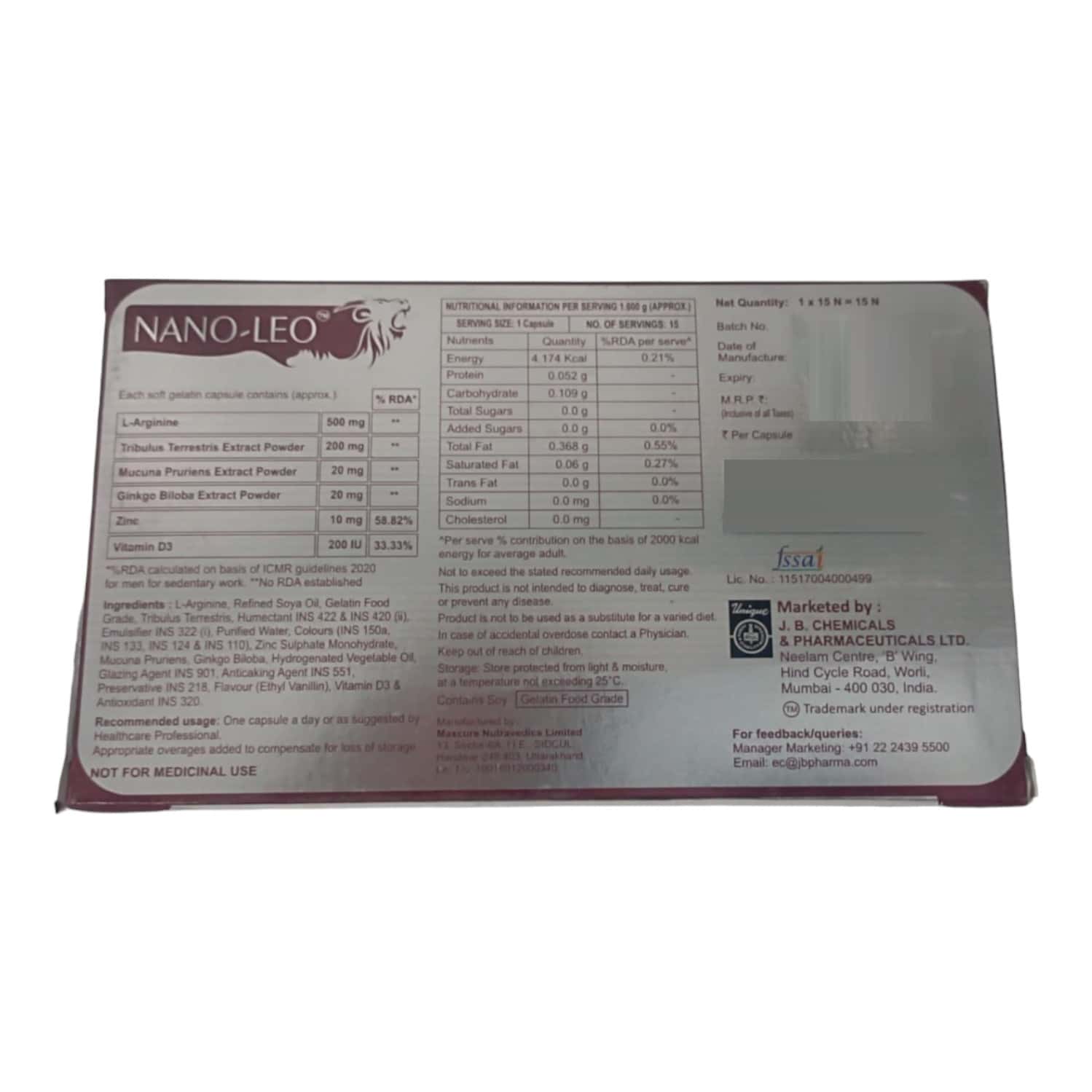 Buy NANO LEO Online & Get Upto 60% OFF at PharmEasy