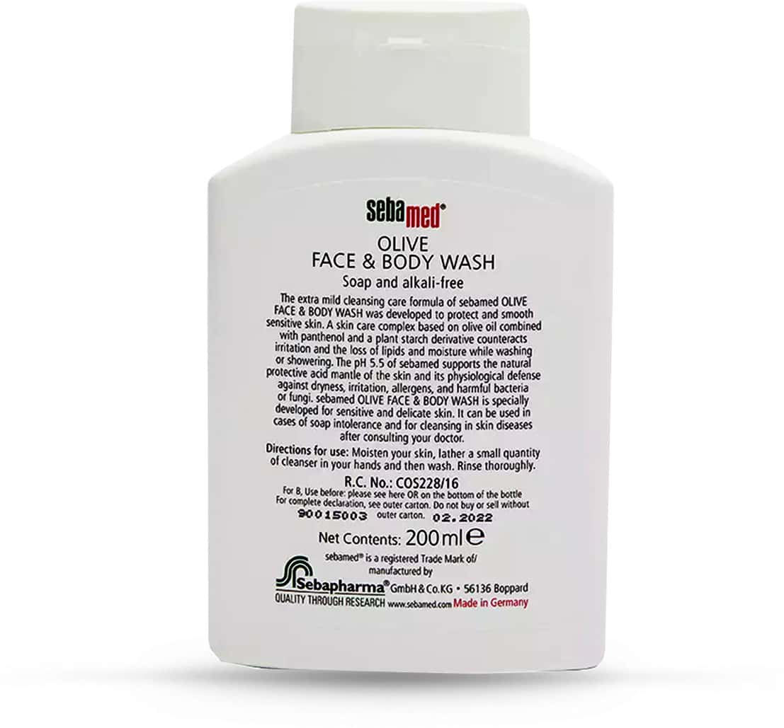 Buy SEBAMED OLIVE FACE & BODY WASH | PH 5.5 | SOAP FREE | FOR SENSITIVE ...