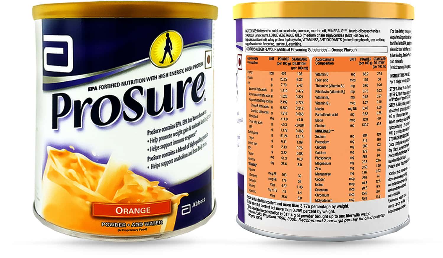 Buy PROSURE ORANGE NUTRITION DRINK TIN OF 400 G Online & Get Upto 60% ...