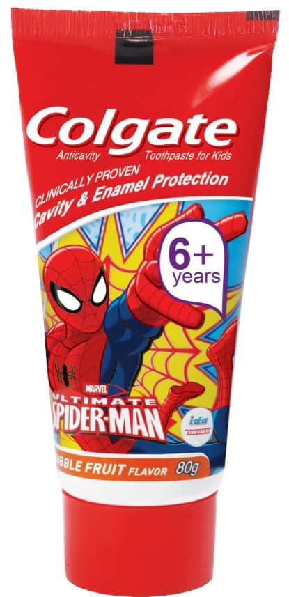 Buy Colgate Toothpaste - Kids Spiderman - Bubble Fruit - 80 G ...