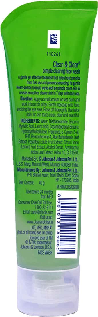 Buy CLEAN & CLEAR PIMPLE CLEARING FACE WASH TUBE OF 80 G Online & Get ...