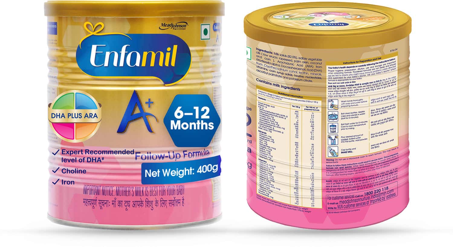 Buy ENFAMIL A+ STAGE 2 FOLLOW-UP FORMULA (6 TO 12 MONTHS) TIN OF 400GM ...