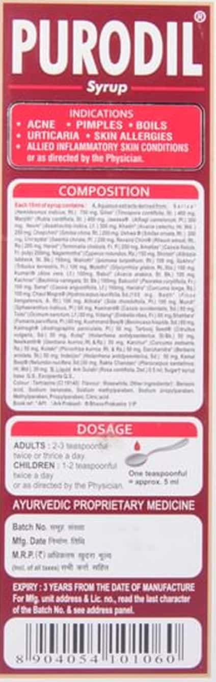 Buy PURODIL SYRUP 200ML Online & Get Upto 60% OFF at PharmEasy