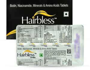 Buy HAIRBLESS STRIP OF 10 TABLETS Online & Get Upto 60% OFF at PharmEasy