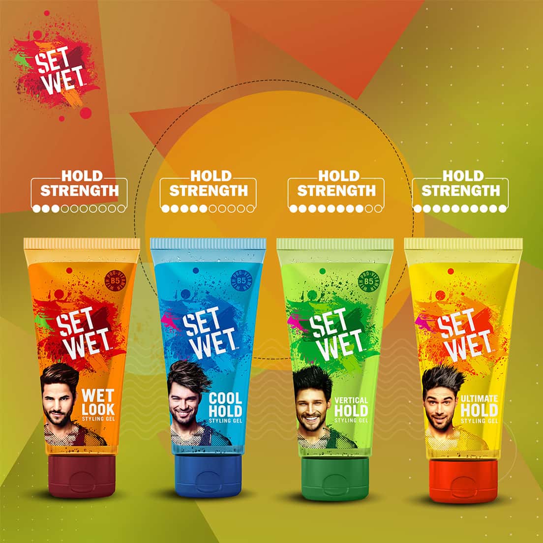 Buy SET WET STYLING HAIR GEL WET LOOK TUBE - 100 ML X 2 Online & Get ...
