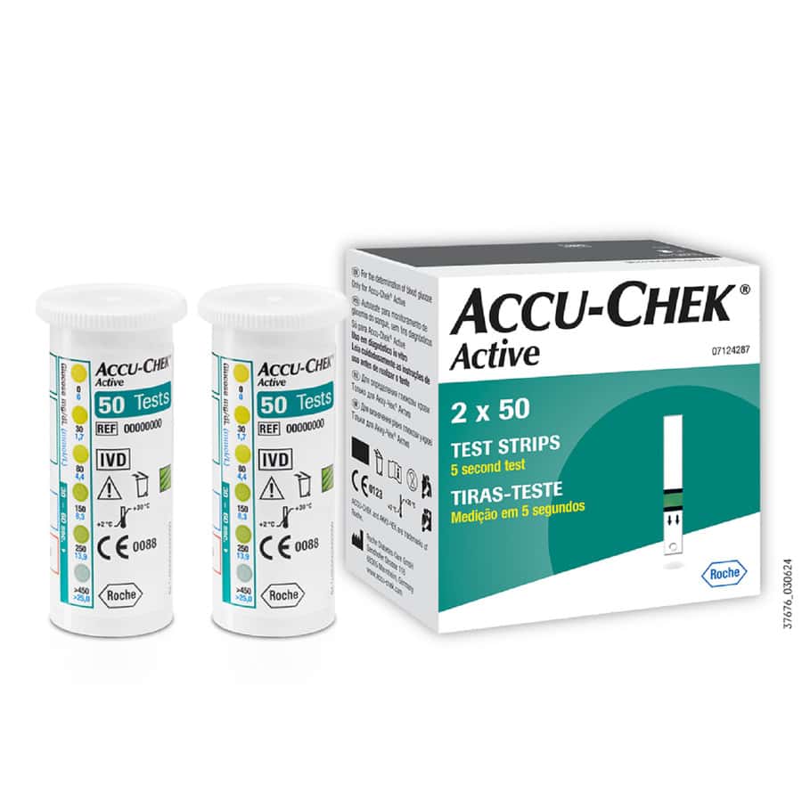 Buy ACCU-CHEK ACTIVE GLUCOMETER TEST STRIPS PACK OF 200 (50 X 4) COMBO ...