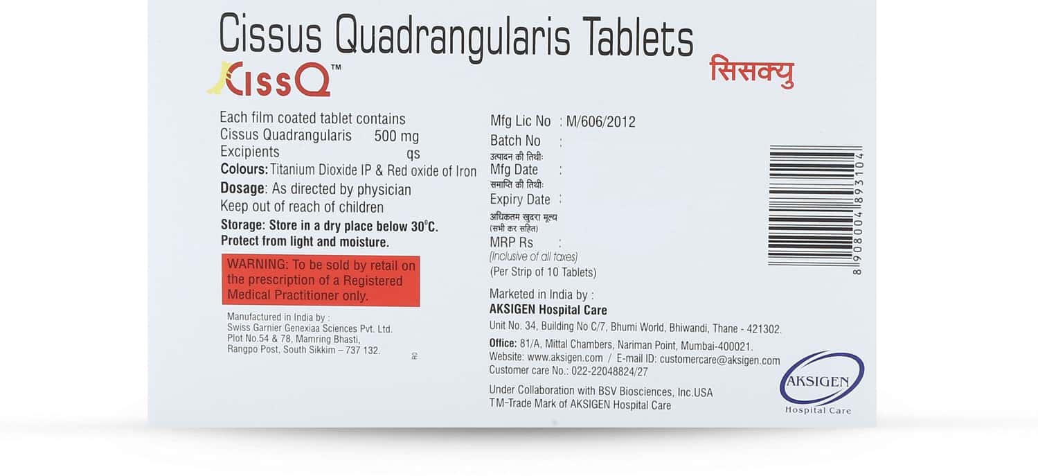 Buy CISSQ 500MG STRIP OF 10 TABLETS Online & Get Upto 60% OFF at PharmEasy