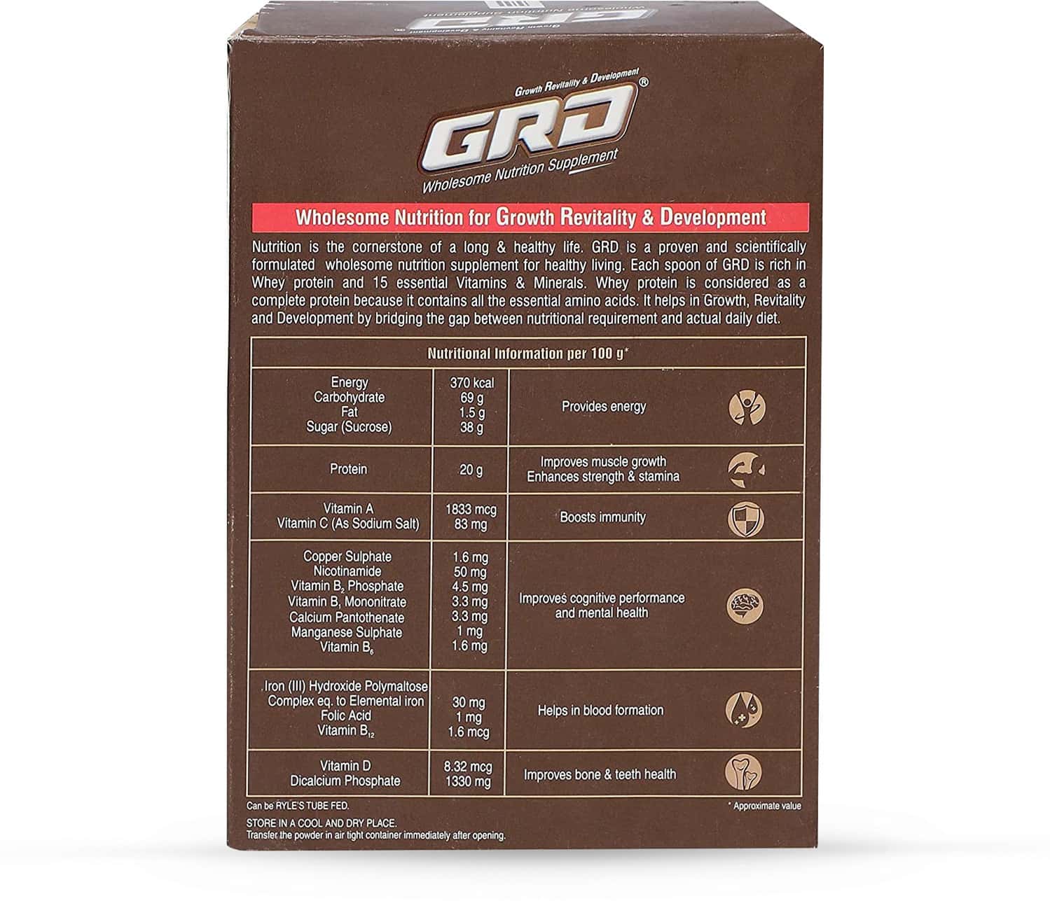 Buy GRD CHOCOLATE WHEY PROTEIN REFILL OF 400 G Online & Get Upto 60% ...