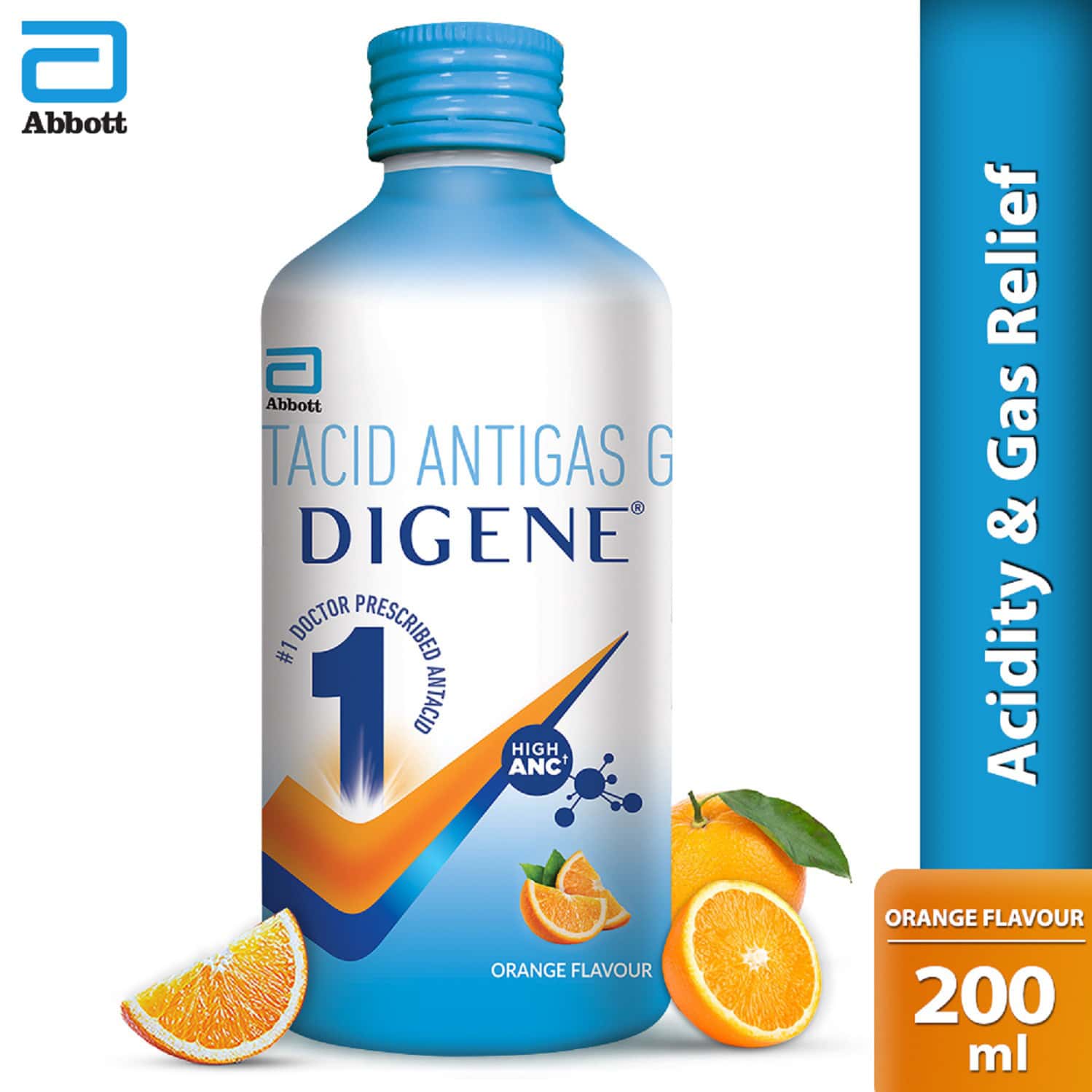 Buy DIGENE GEL ACIDITY & GAS RELIEF - 450ML ORANGE FLAVOUR Online & Get ...