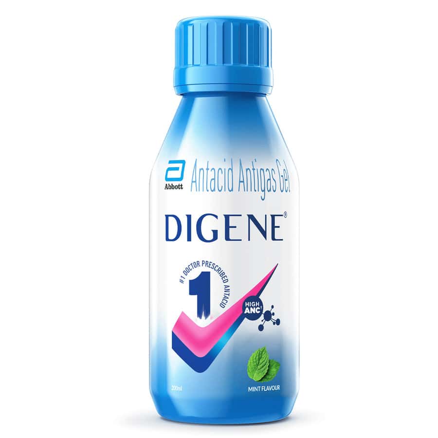 Buy DIGENE FOR ACIDITY & GAS RELIEF MINT FLAVOUR SUGAR FREE BOTTLE OF ...