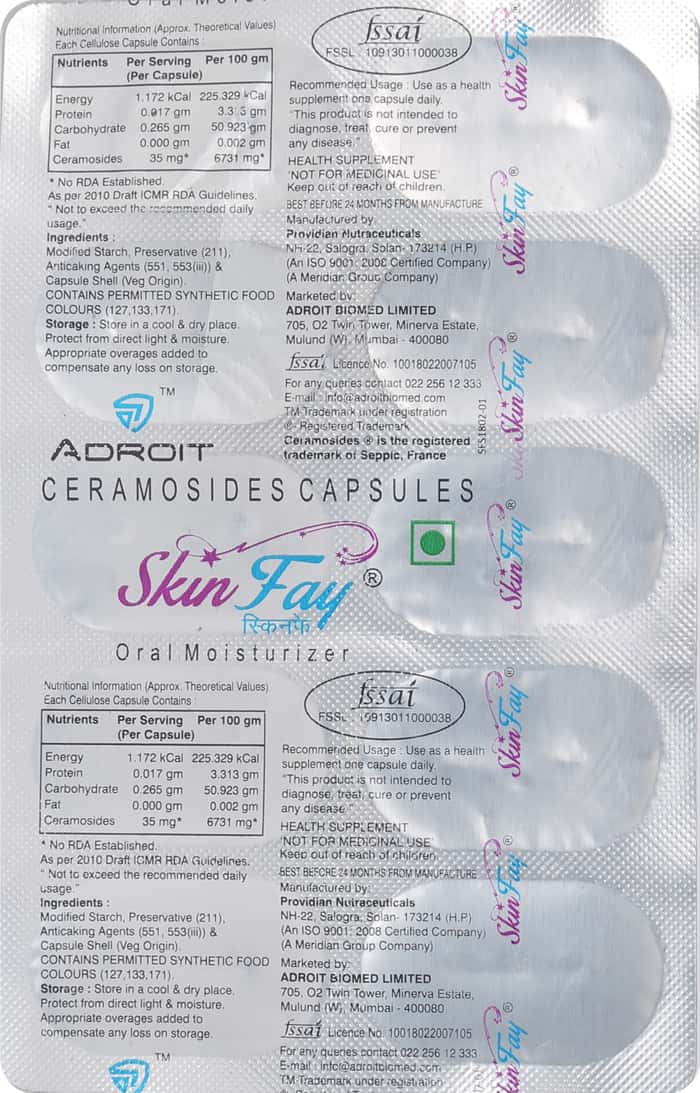 Buy SKIN FAY STRIP OF 10 CAPSULES Online & Get Upto 60% OFF at PharmEasy