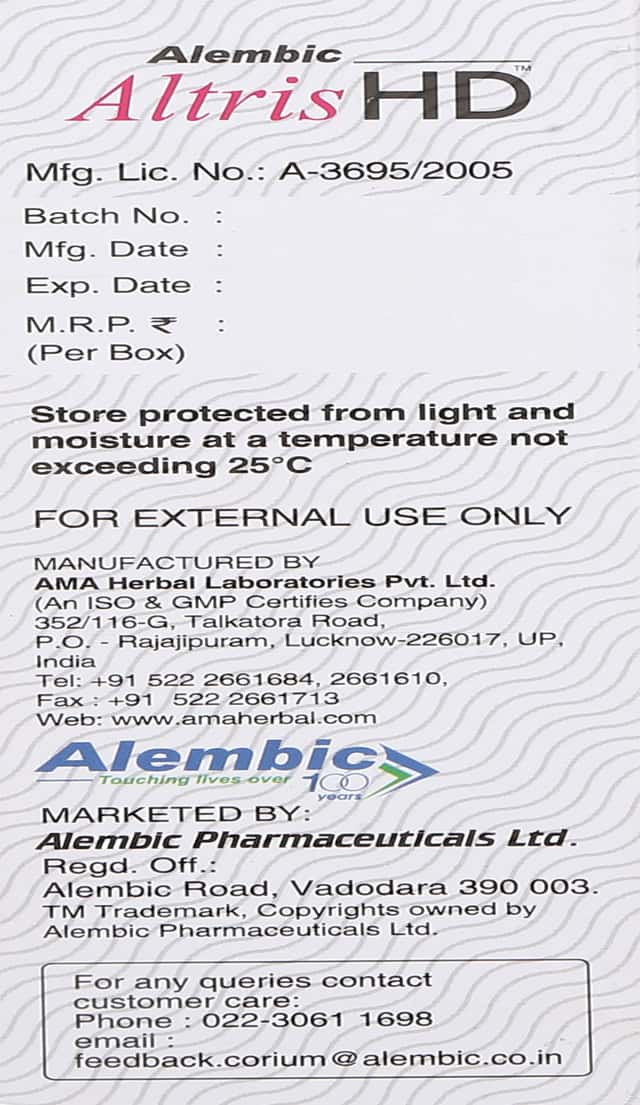 Buy ALTRIS HD HAIR HUE THERAPY SOFT BLACK HAIR COLOUR 3 X 50 GM Online ...