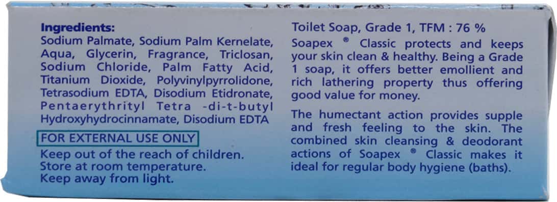 Buy SOAPEX CLASSIC SOAP 75GM Online & Get Upto 60% OFF at PharmEasy