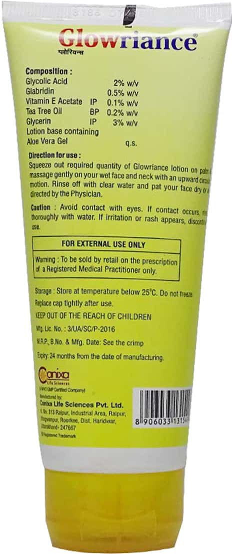 Buy GLOWRIANCE FACE WASH TUBE OF 100 ML Online & Get Upto 60% OFF at PharmEasy