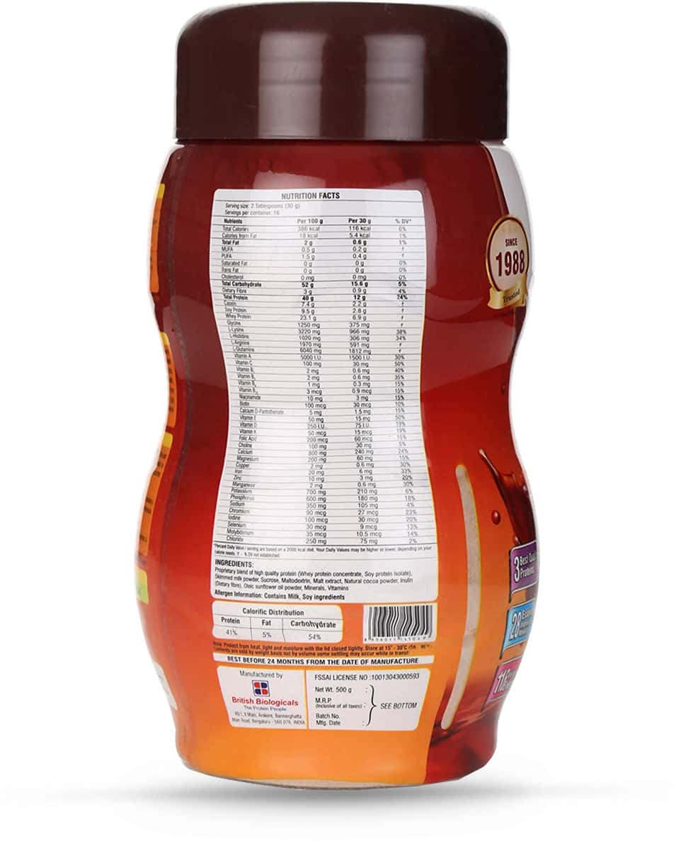 Buy B-PROTIN CHOCOLATE NUTRITION SUPPLEMENT BOTTLE OF 500 G Online ...
