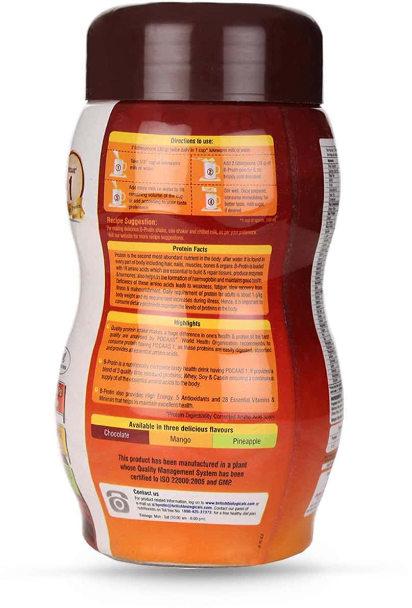 Buy B-PROTIN CHOCOLATE NUTRITION SUPPLEMENT BOTTLE OF 500 G Online ...