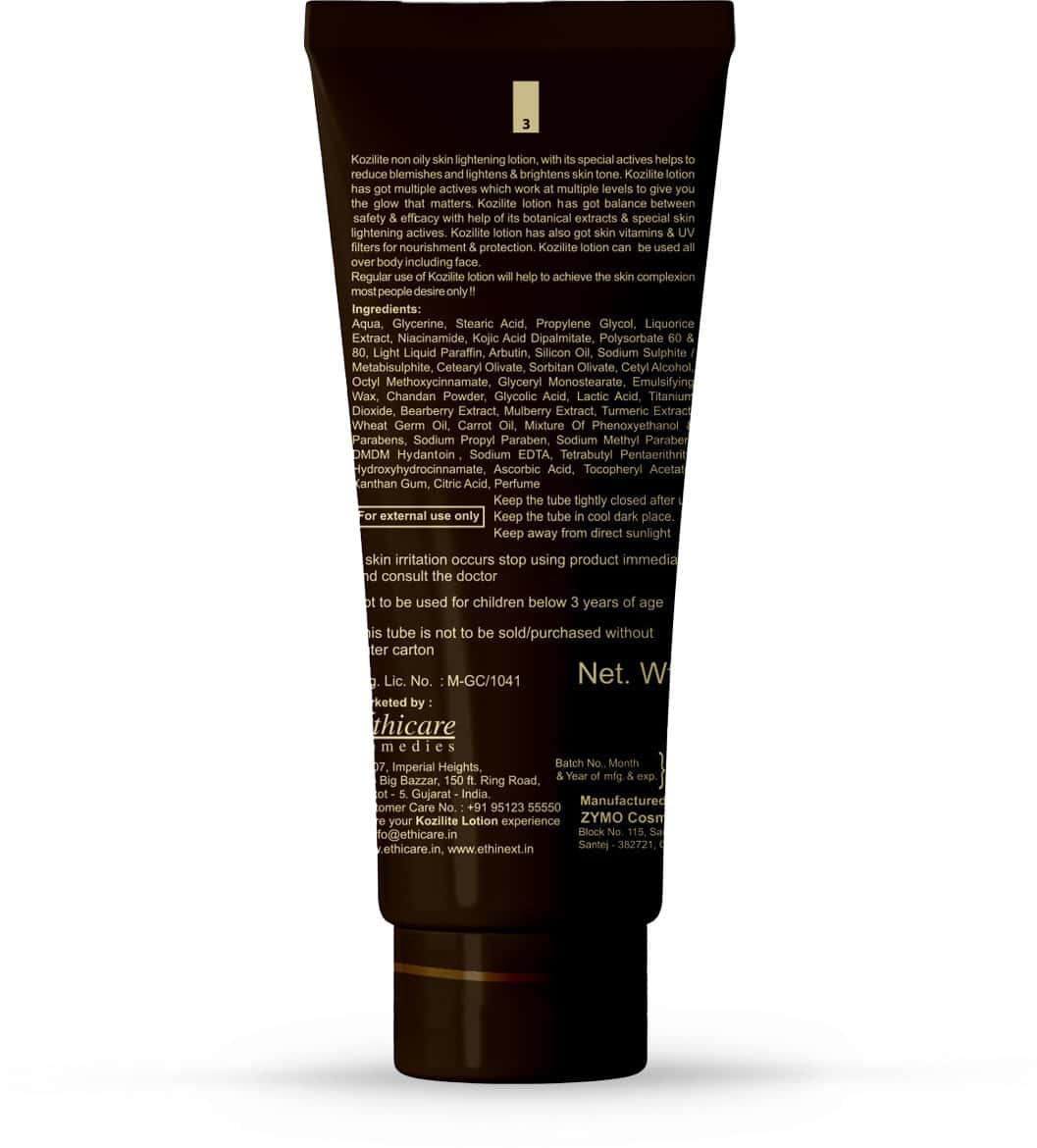 Buy KOZILITE NON OILY SKIN LIGHTENING LOTION - 100 GM Online & Get Upto ...