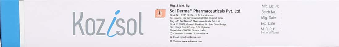 Buy KOZISOL TUBE OF 15GM GEL Online & Get Upto 60% OFF at PharmEasy