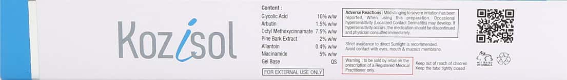 Buy KOZISOL TUBE OF 15GM GEL Online & Get Upto 60% OFF at PharmEasy