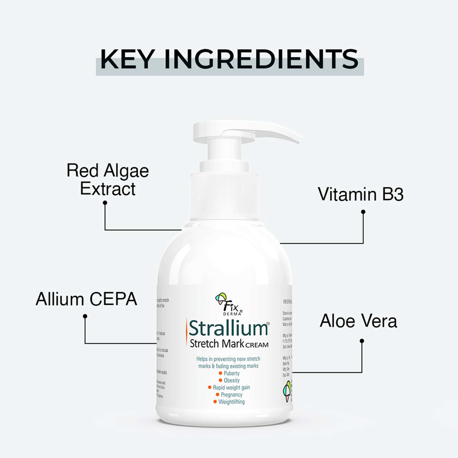 Buy FIXDERMA STRALLIUM STRETCH MARK CREAM 150GM Online & Get Upto 60% ...