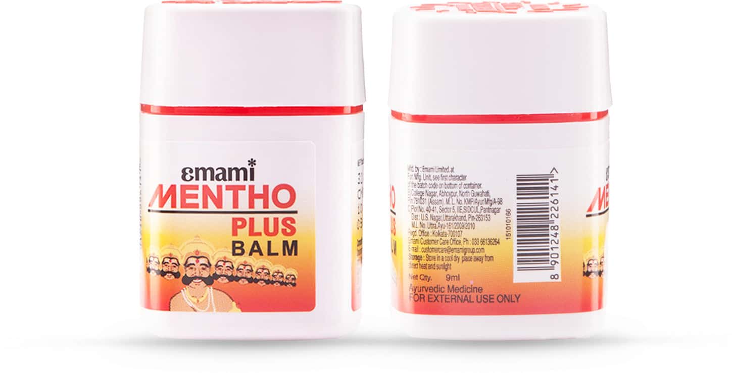 Buy EMAMI MENTHO PLUS HEADACHE BALM BOTTLE OF 9 ML Online & Get Upto 60 ...