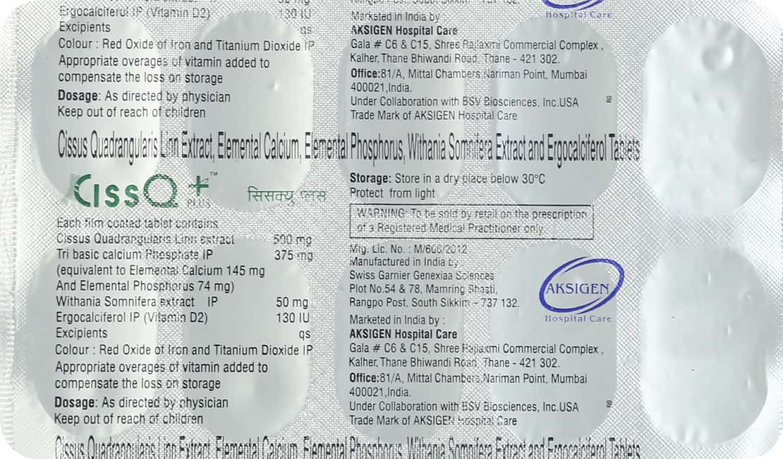 Buy CISSQ PLUS STRIP OF 10 TABLETS Online & Get Upto 60% OFF at PharmEasy