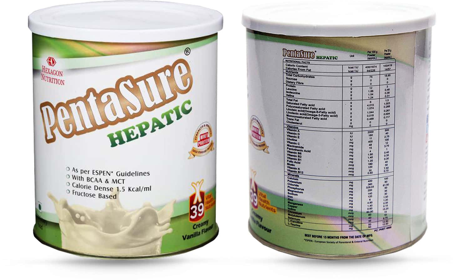Buy PENTASURE HEPATIC VANILLA LIVER CARE POWDER TIN OF 400 G Online ...