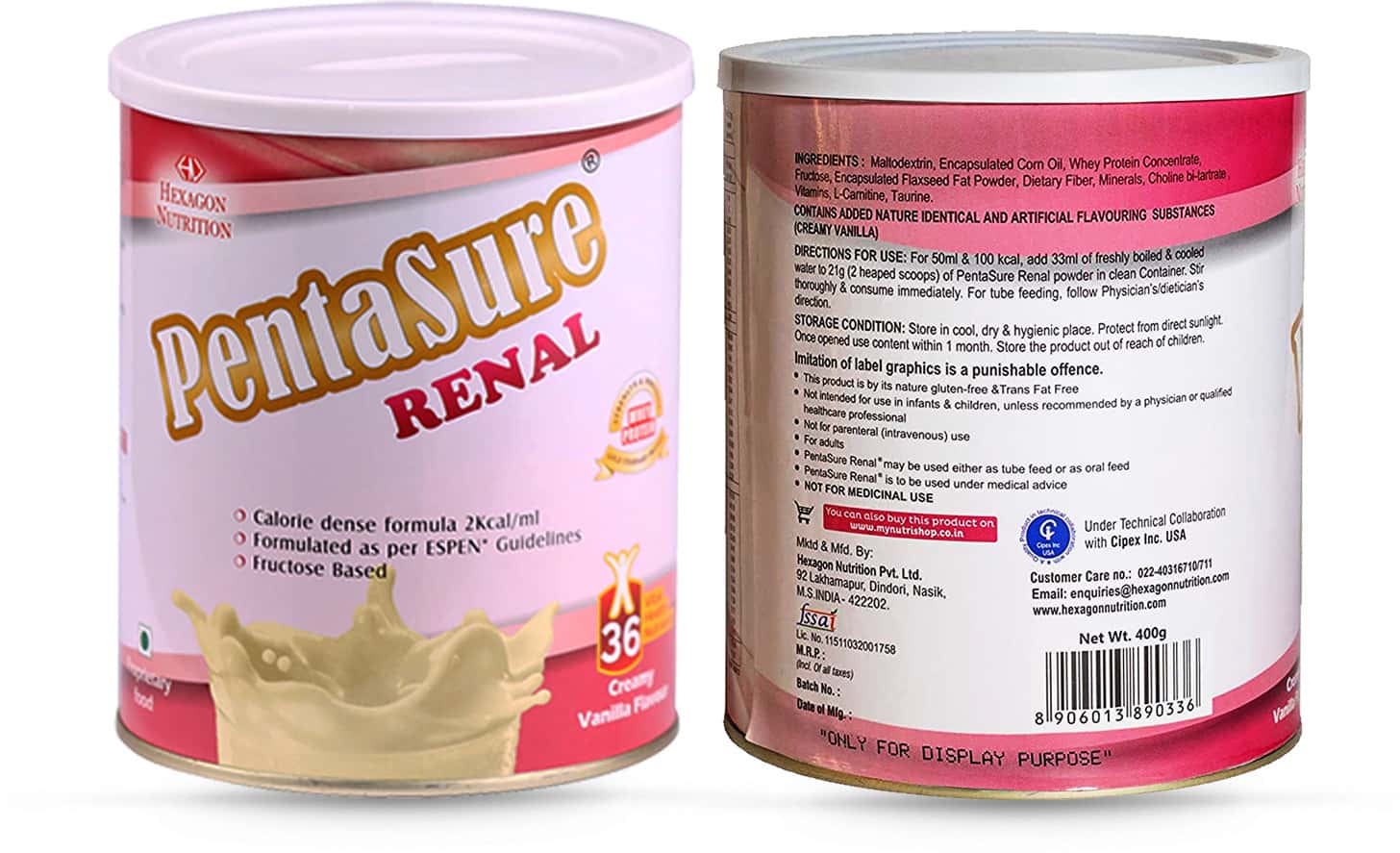 Buy PENTASURE RENAL VANILLA RENAL CARE POWDER TIN OF 400 G Online & Get ...