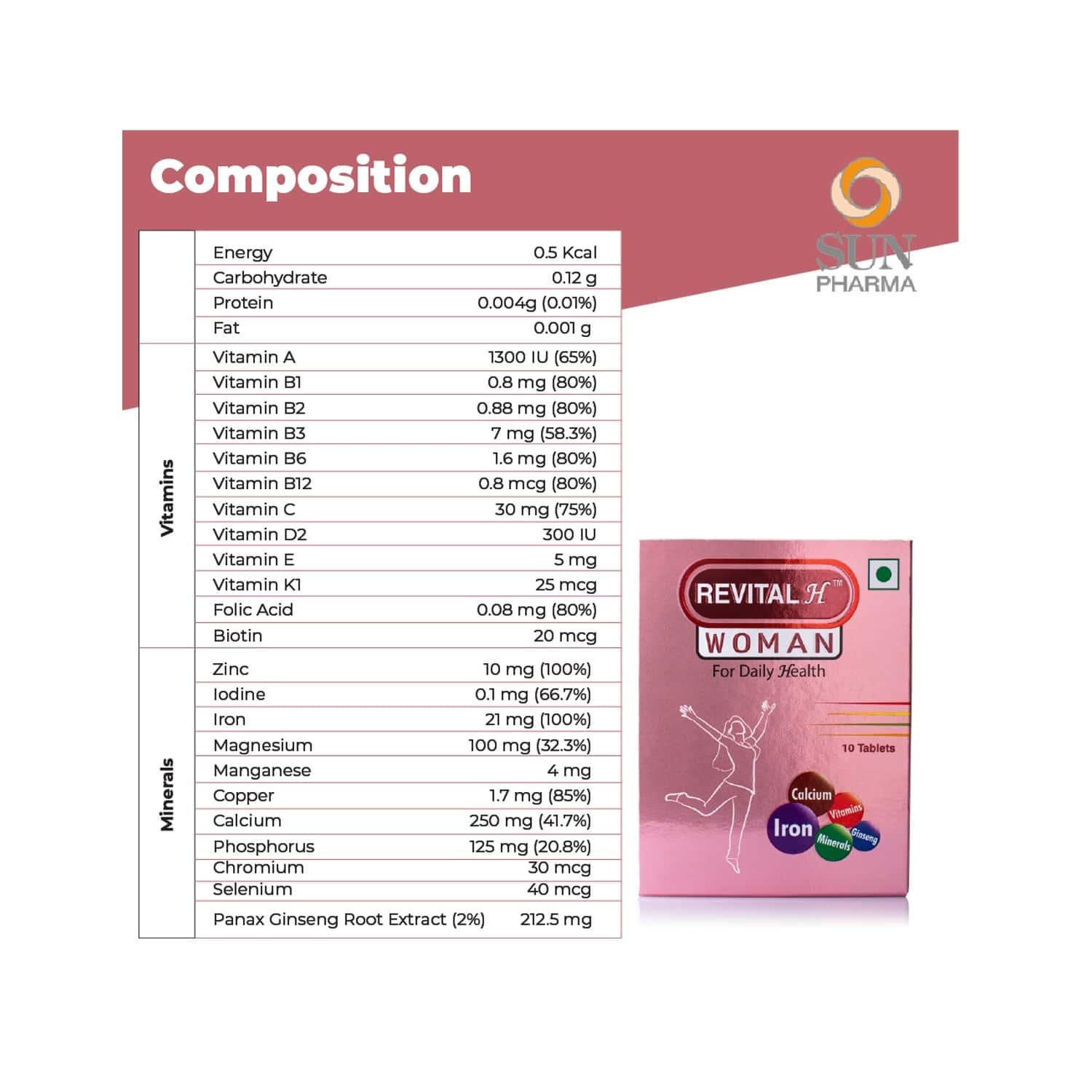 Buy Revital H Woman Health Supplement Tablets Strip Of 10 Online & Get ...