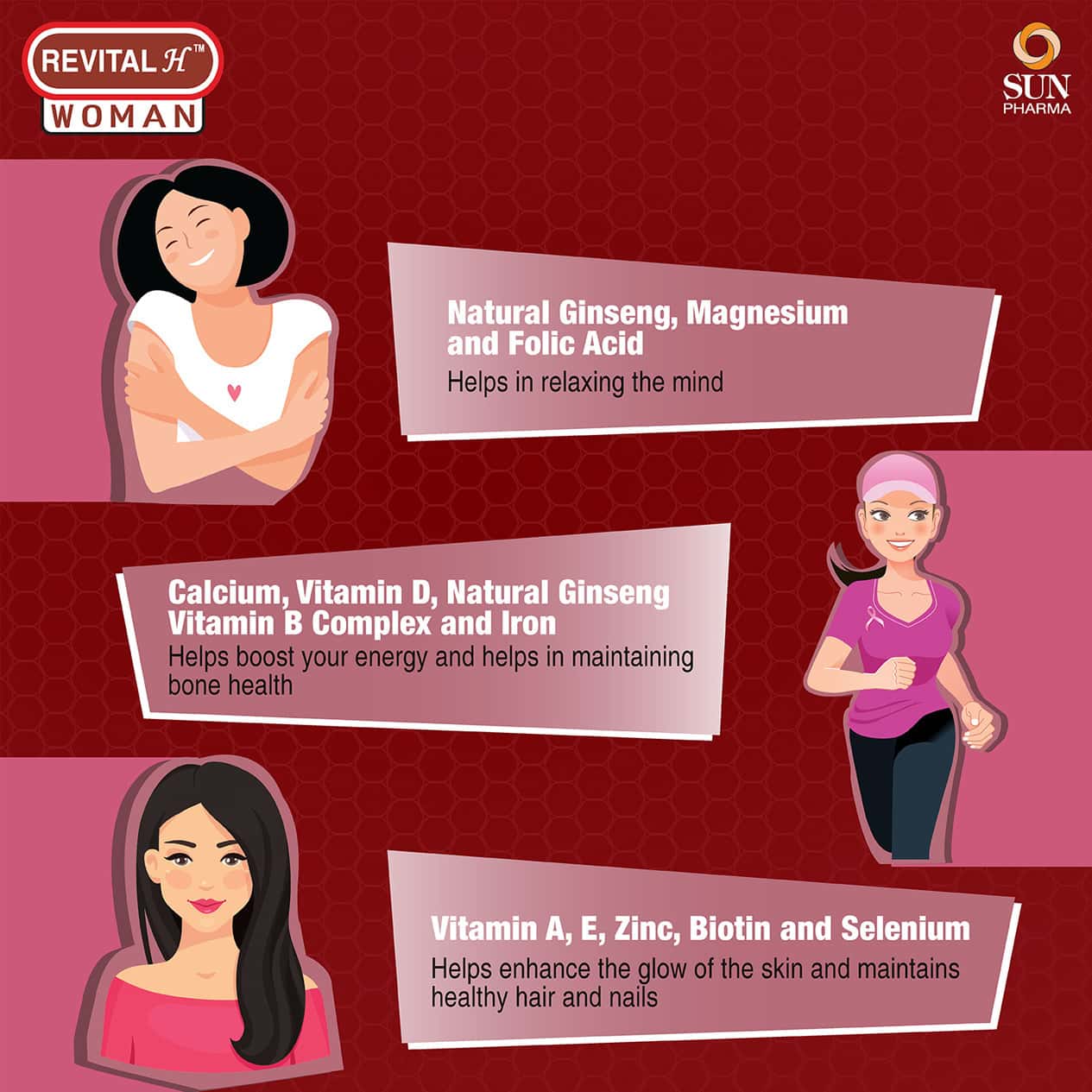 Buy REVITAL H WOMEN MULTIVITAMIN WITH CALCIUM ZINC GINSENG FOR IMMUNITY ...