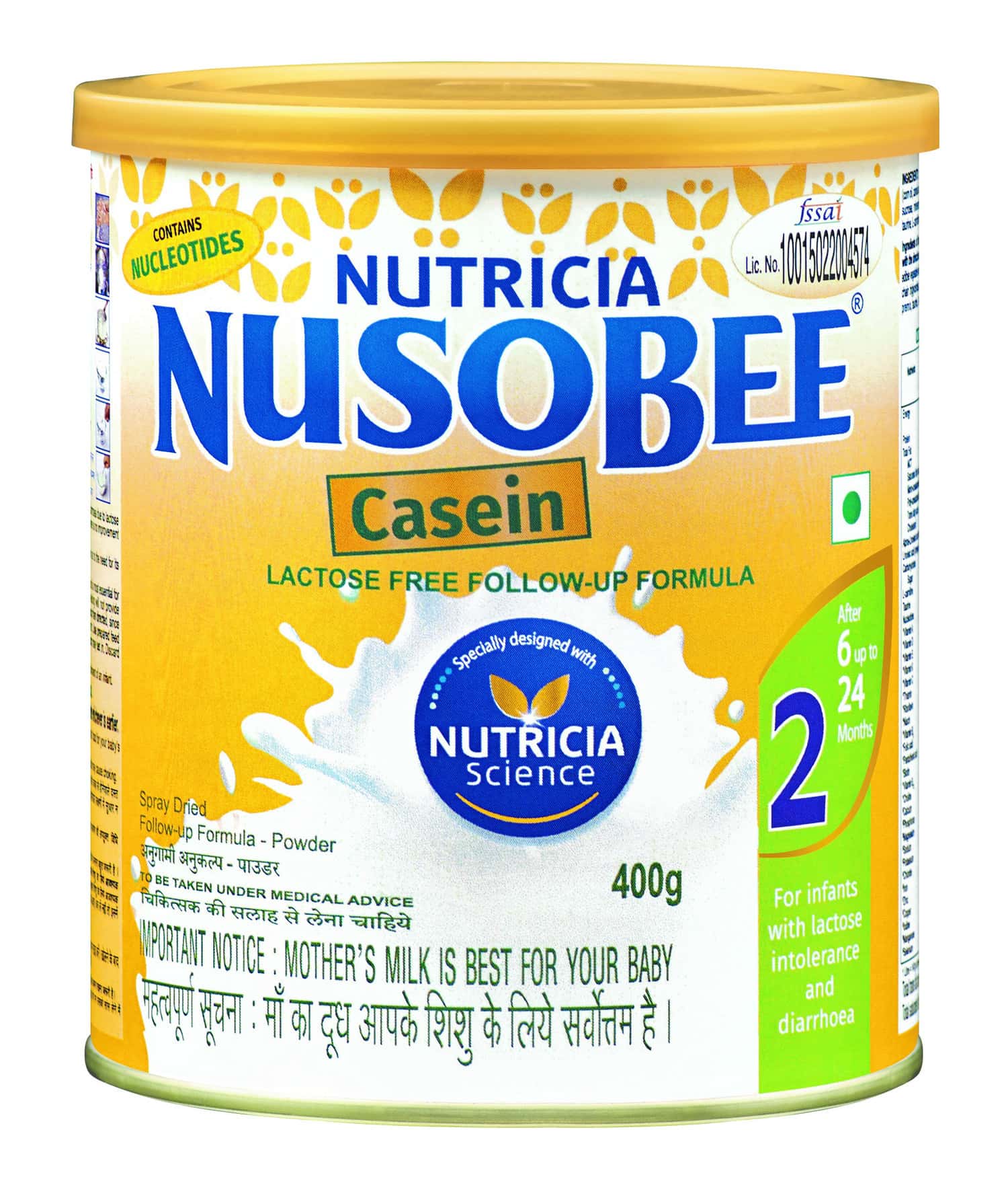 Buy Nusobee Casein Baby Food Stage 2 Followup Formula Tin Of 400 G ...