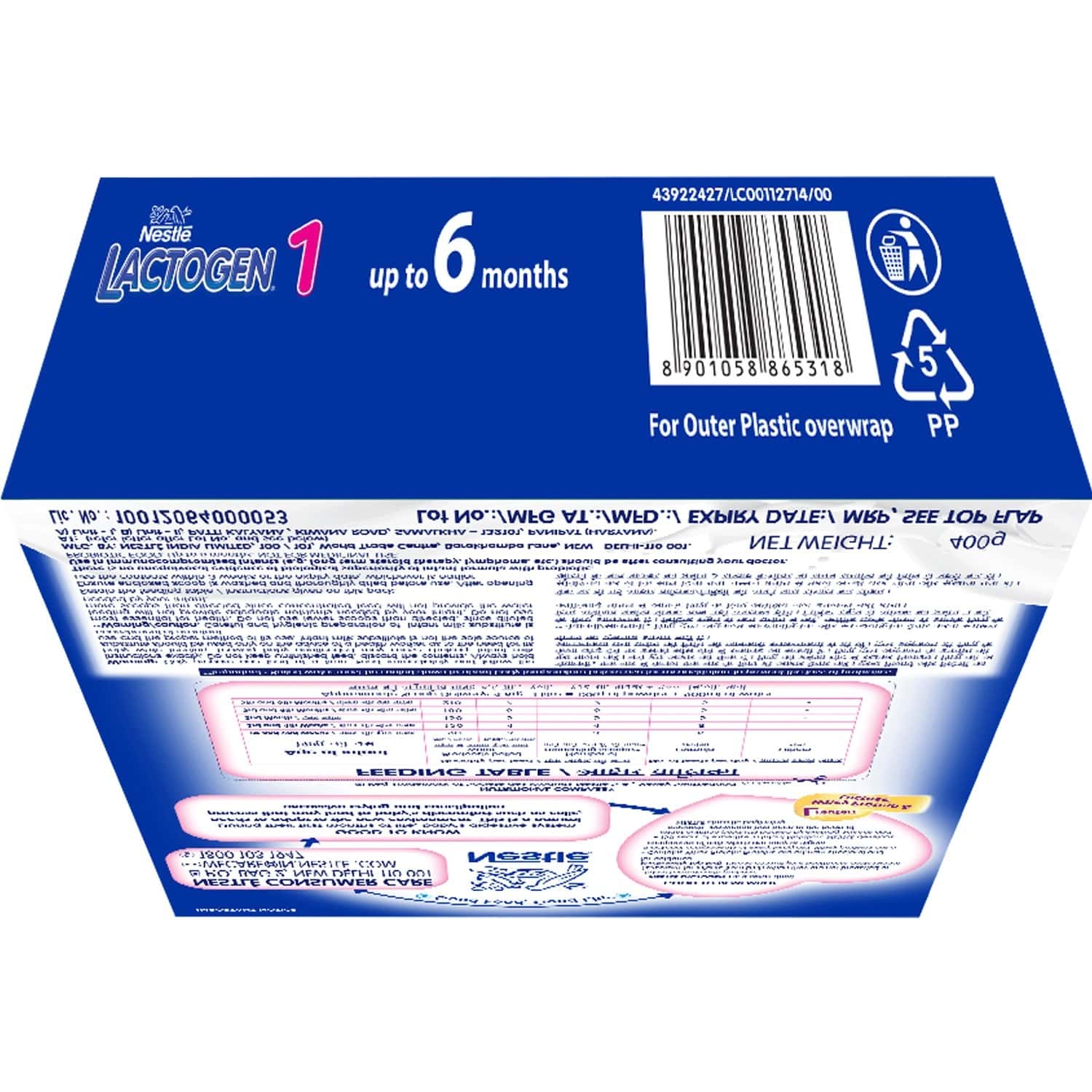 Buy NESTLE LACTOGEN 1 INFANT FORMULA POWDER - UPTO 6 MONTHS, STAGE 1 ...