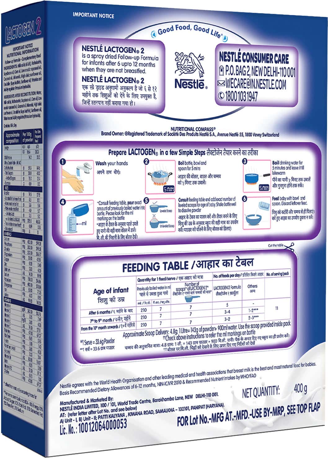 Buy NESTLE LACTOGEN 2 FOLLOW-UP FORMULA POWDER - AFTER 6 MONTHS, STAGE ...