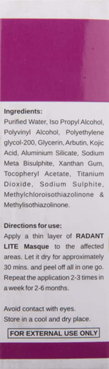 Buy RADANT LITE MASQUE GEL Online & Get Upto 60% OFF at PharmEasy