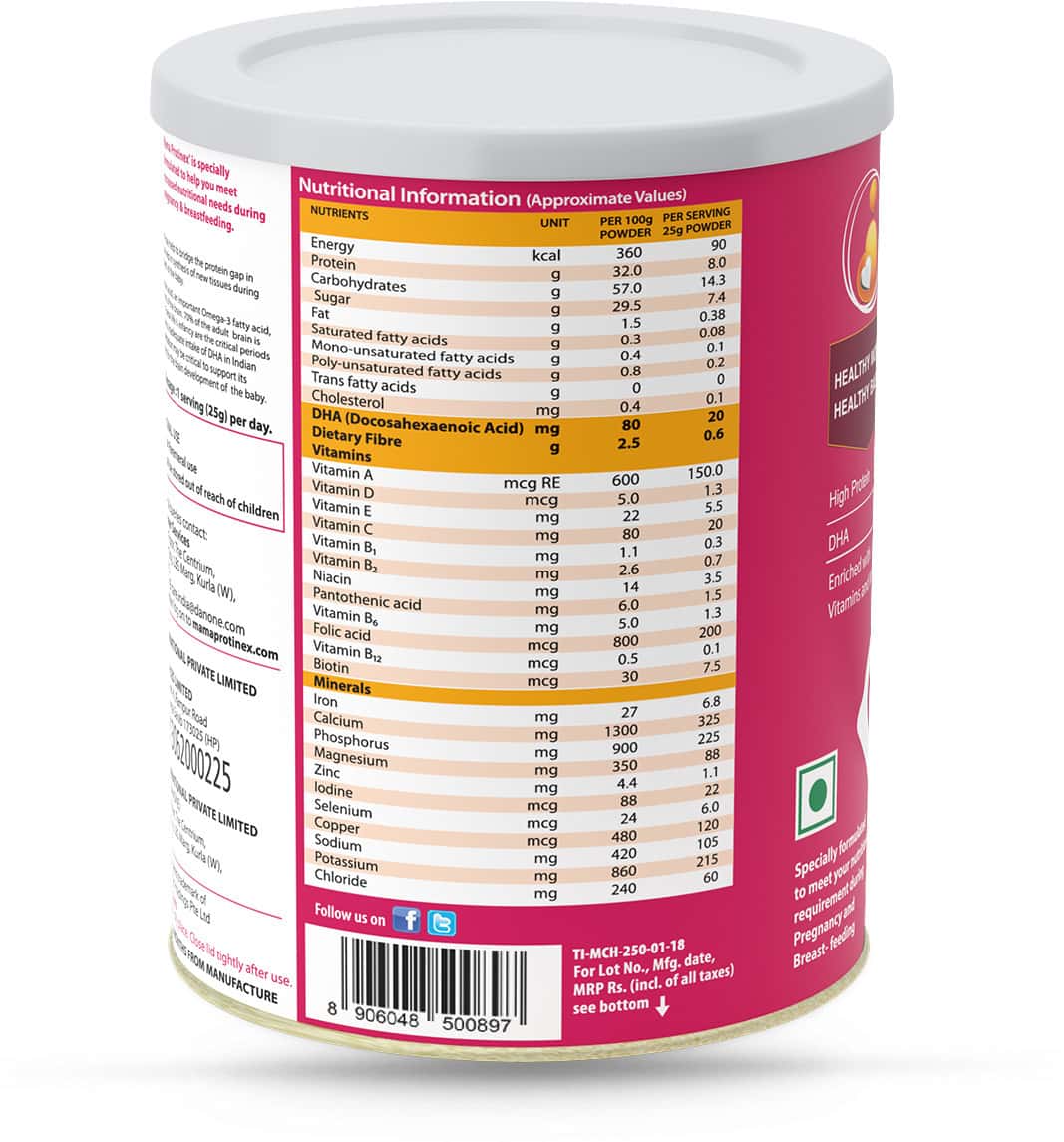 Buy PROTINEX MAMA CHOCOLATE NUTRITION DRINK TIN OF 250 G Online & Get ...