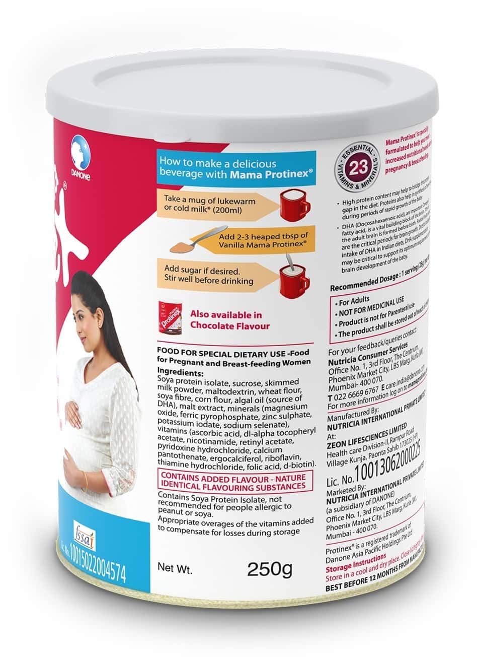 Buy PROTINEX MAMA VANILLA NUTRITION DRINK TIN OF 250 G Online & Get ...