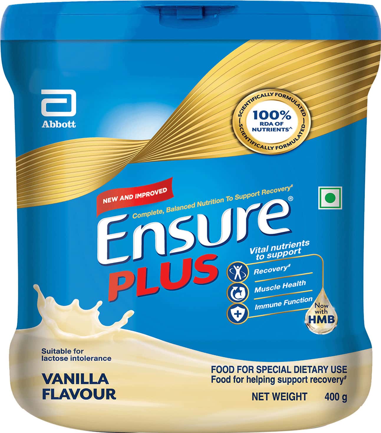 Buy ENSURE PLUS VANILLA NUTRITION DRINK JAR OF 400 G Online & Get Upto ...