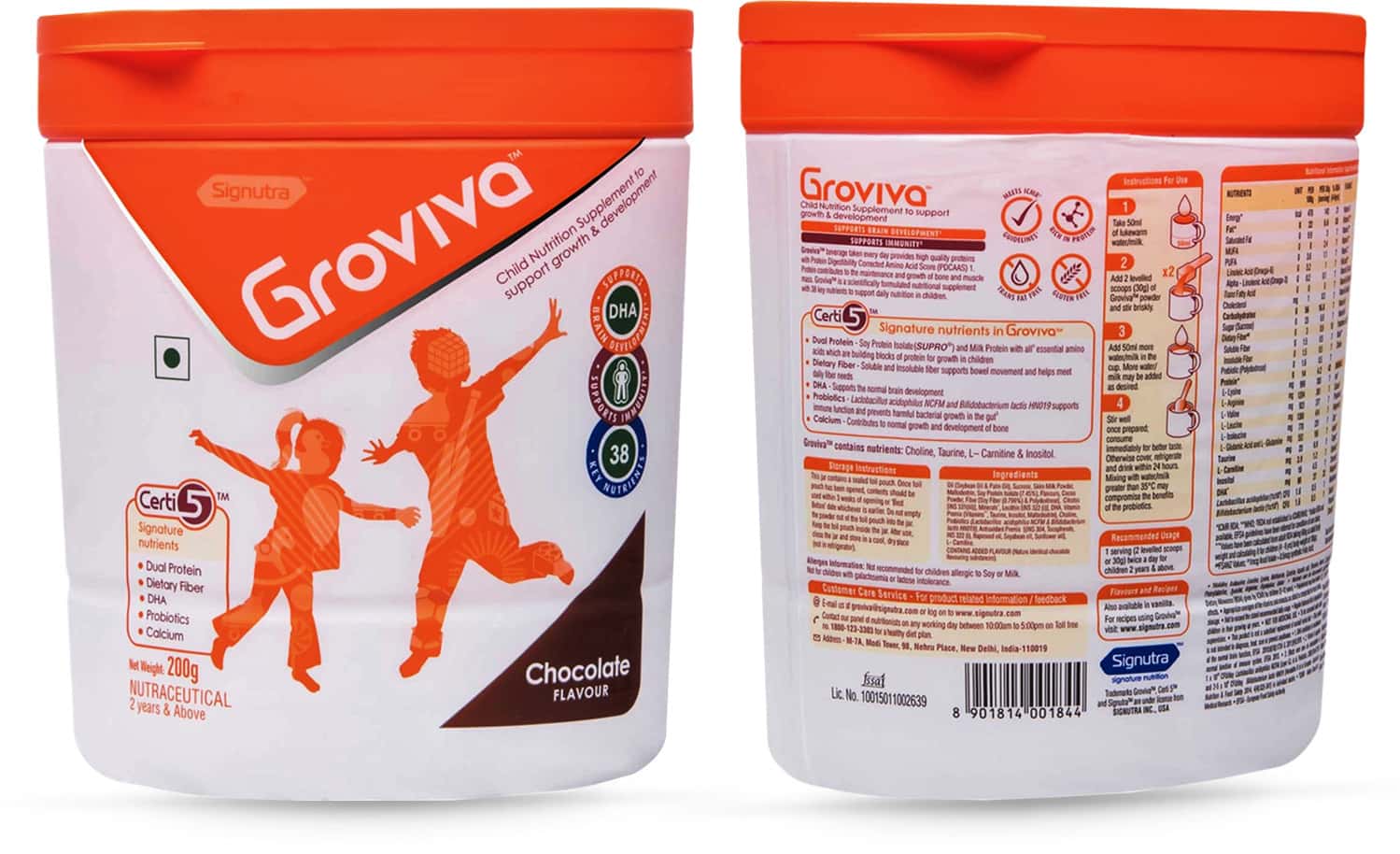 Buy GROVIVA CHOCOLATE CHILD NUTRITION SUPPLEMENT JAR OF 200 G Online ...