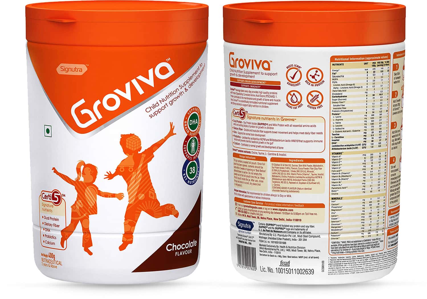 Buy GROVIVA CHOCOLATE CHILD NUTRITION SUPPLEMENT JAR OF 400 G Online ...