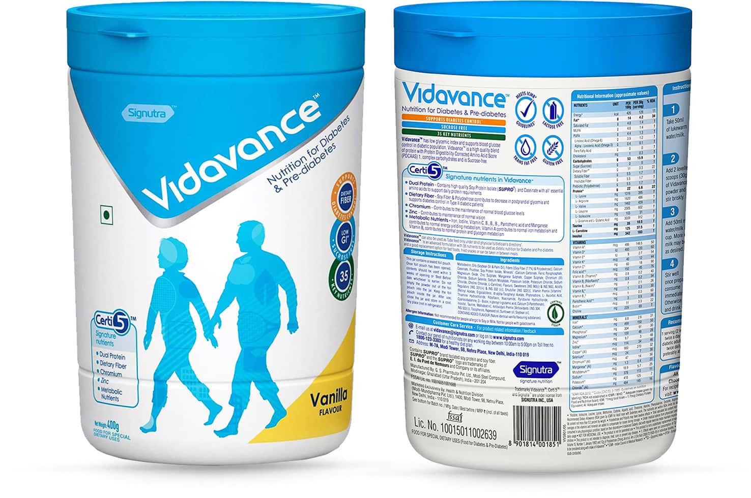 Buy VIDAVANCE ADVANCED NUTRITION VANILLA DIABETES CARE POWDER JAR OF ...