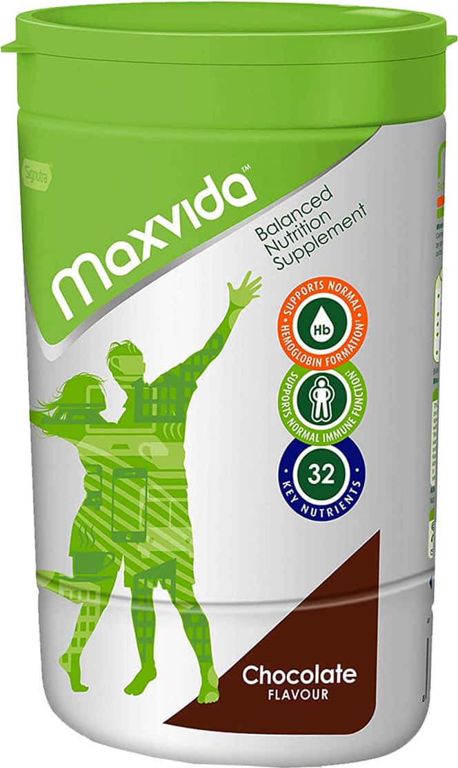 Buy MAXVIDA BALANCED CHOCOLATE NUTRITION SUPPLEMENT JAR OF 400 G Online ...