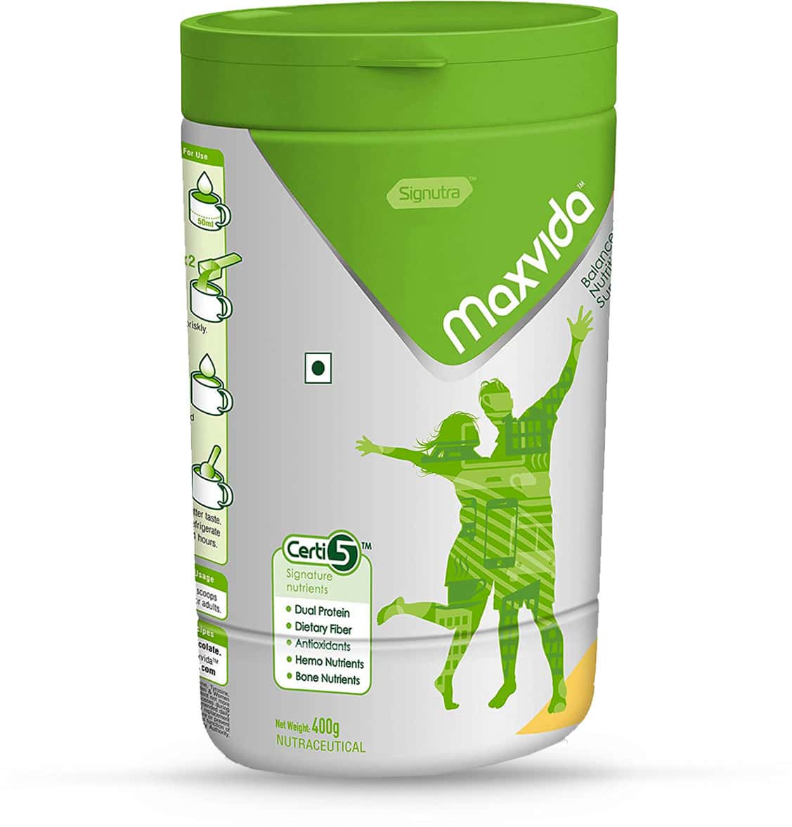 Buy MAXVIDA BALANCED VANILLA NUTRITION SUPPLEMENT JAR OF 400 G Online ...