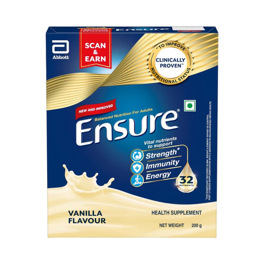 Buy ENSURE PLUS VANILLA NUTRITION DRINK JAR OF 400 G Online & Get Upto ...