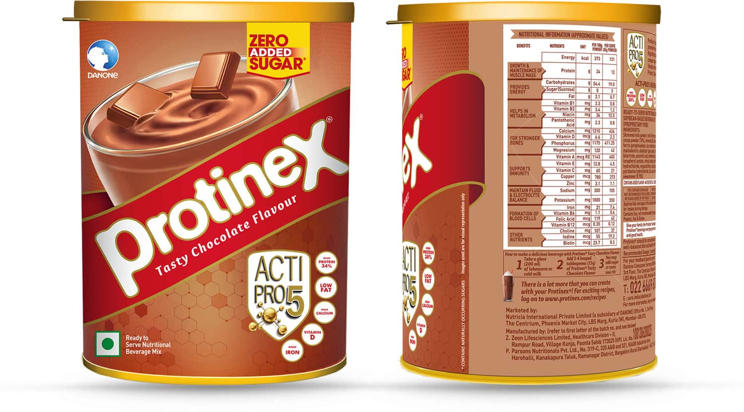 Buy PROTINEX TASTY CHOCOLATE NUTRITION DRINK TIN OF 400 G Online & Get ...