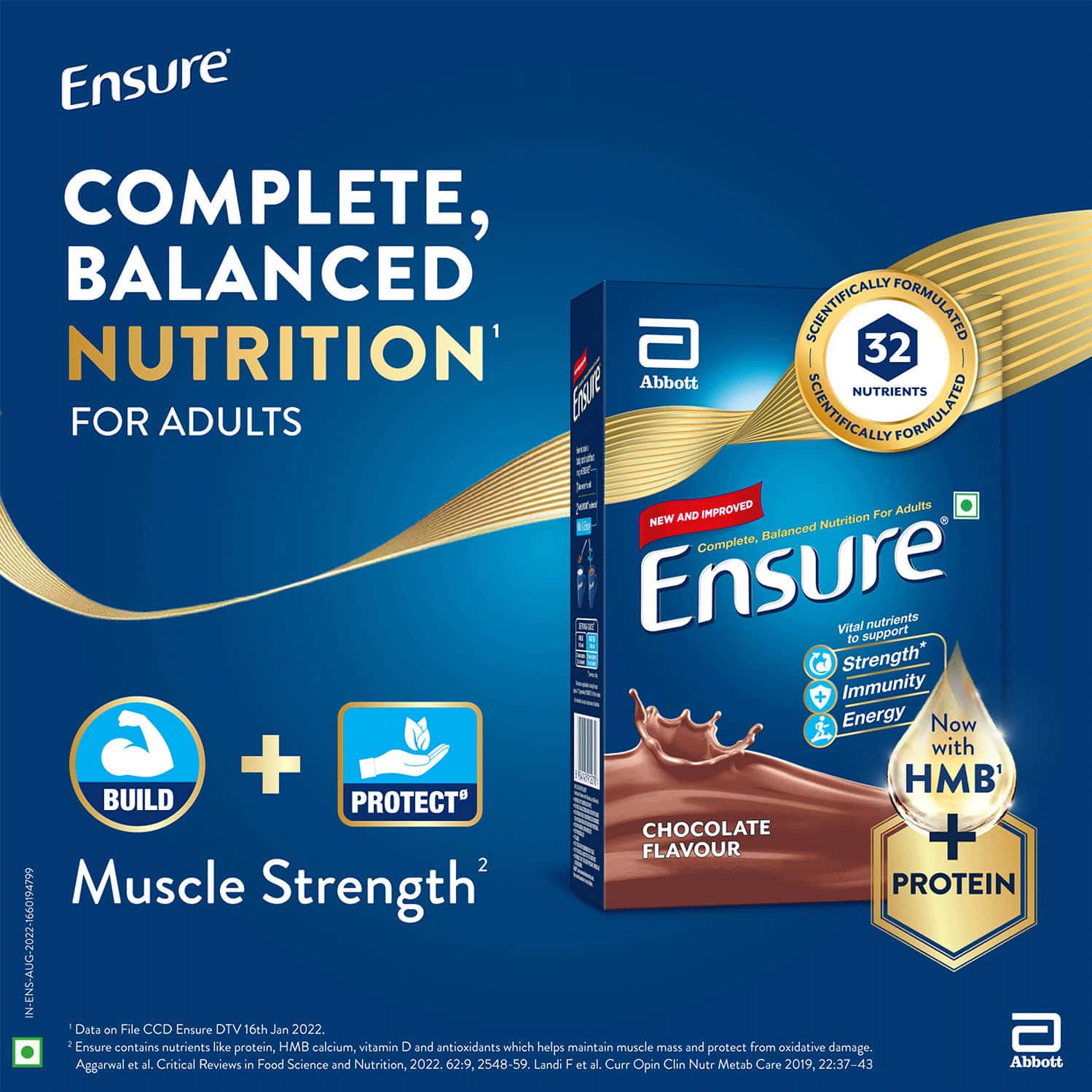 Buy ENSURE CHOCOLATE NUTRITION DRINK REFILL OF 200 G Online & Get Upto ...