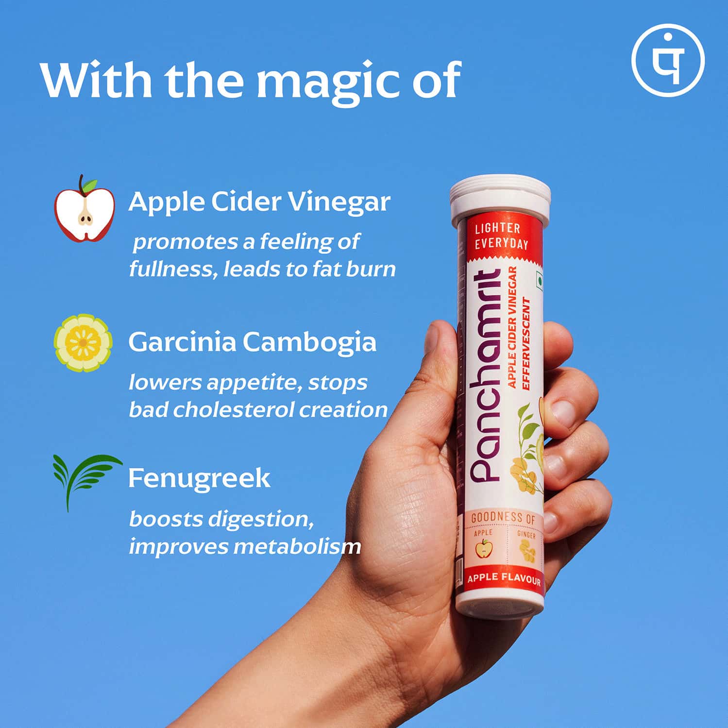 Buy PANCHAMRIT APPLE CIDER VINEGAR EFF. TAB., 20 UNITS Online & Get ...
