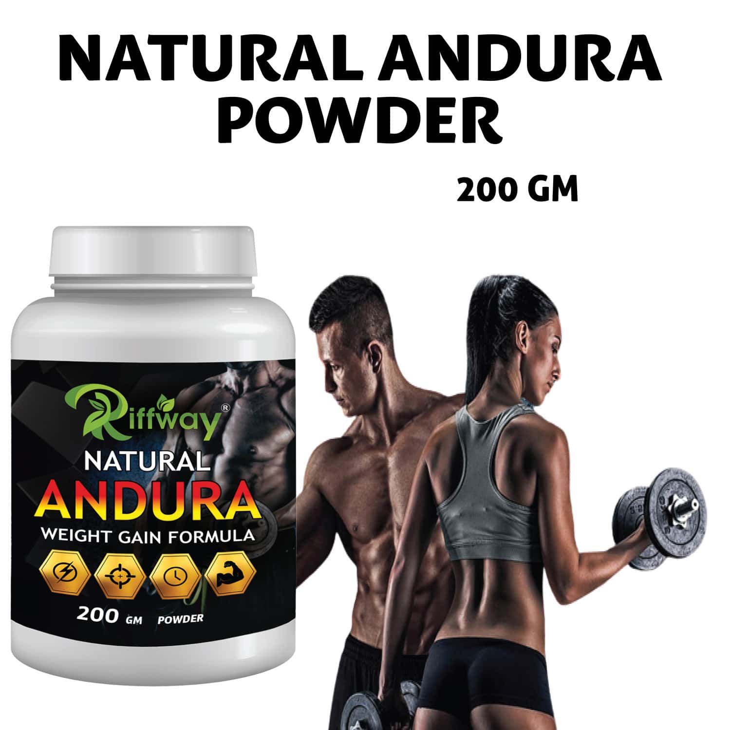 Buy RIFFWAY NATURAL ANDURA WEIGHT GAIN POWDER (3X200GM) Online & Get ...