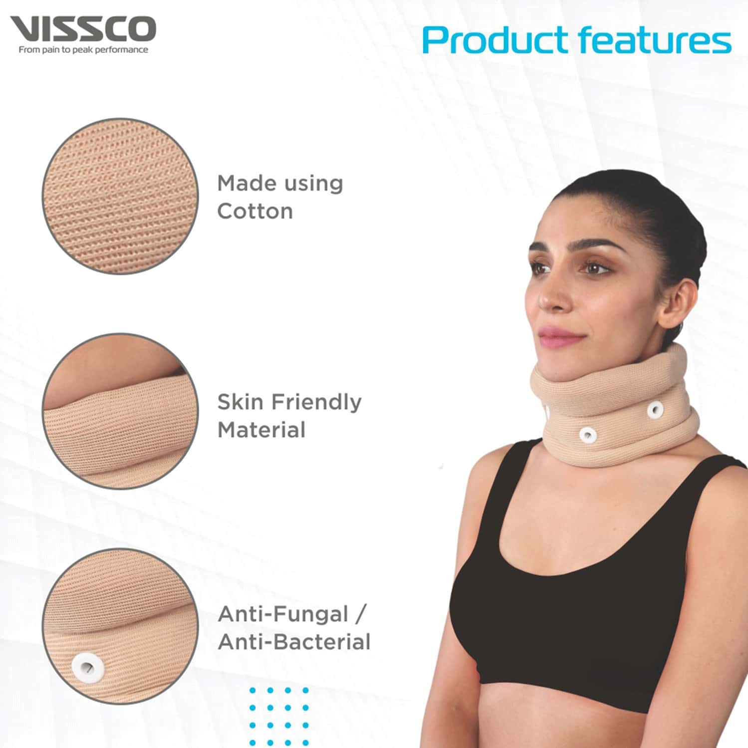 Buy VISSCO CERVICAL COLLAR WITH CHIN SUPPORT |PROVIDES SUPPORT ...