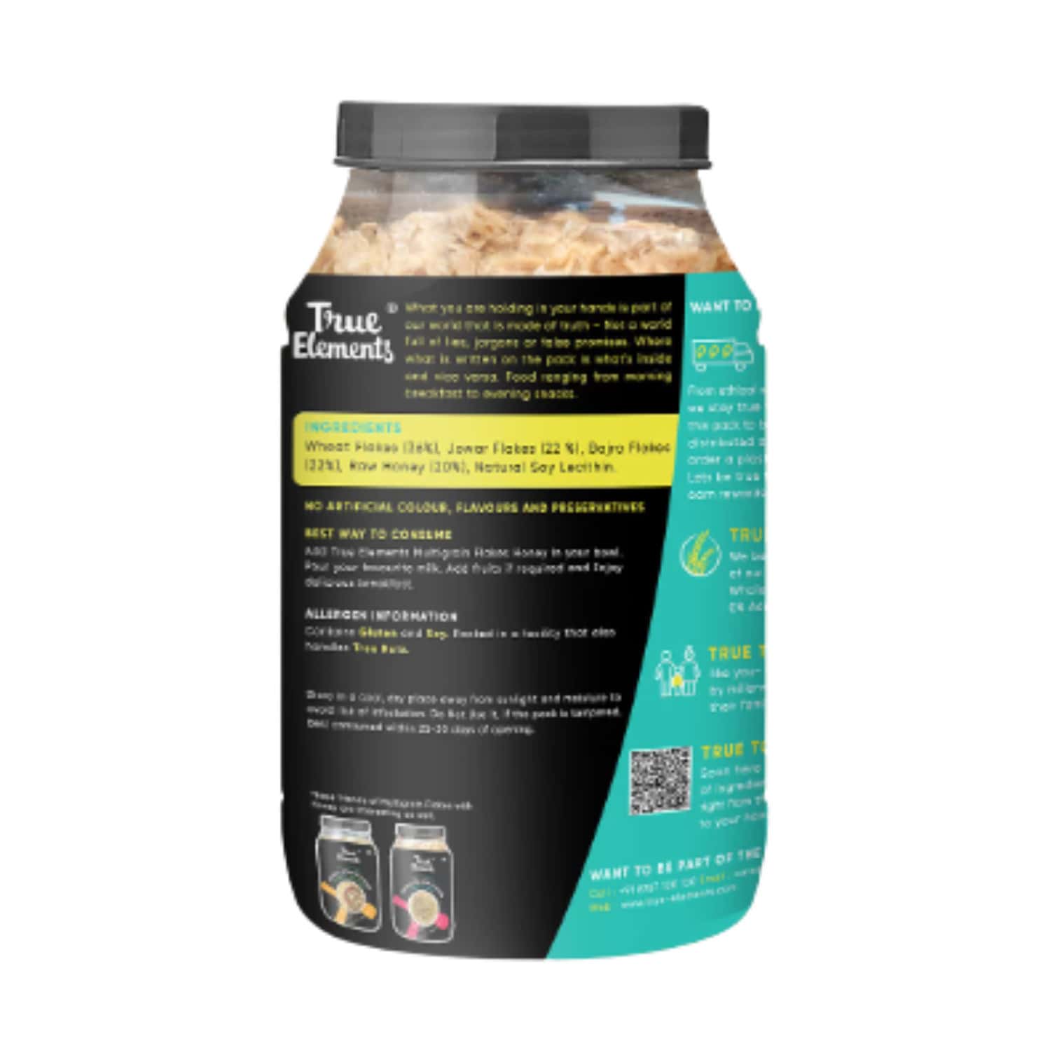 Buy TRUE ELEMENTS MULTIGRAIN FLAKES WITH HONEY 750GM Online & Get Upto ...
